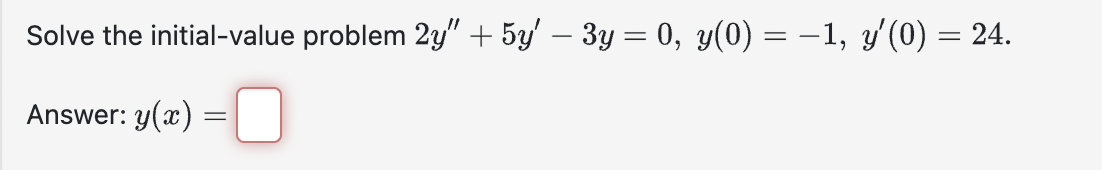 Solved Solve the initial-value problem | Chegg.com