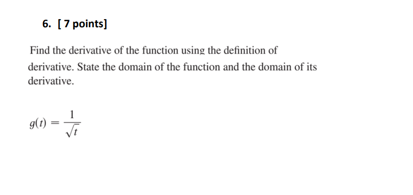 Solved Find the derivative of the function using the | Chegg.com
