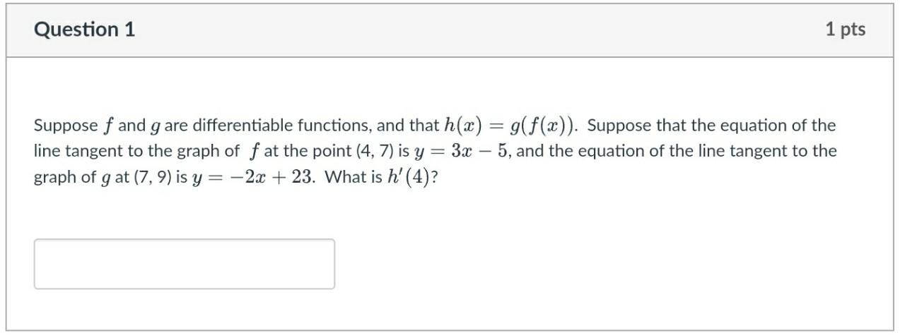 Solved Suppose f and g are differentiable functions, and | Chegg.com
