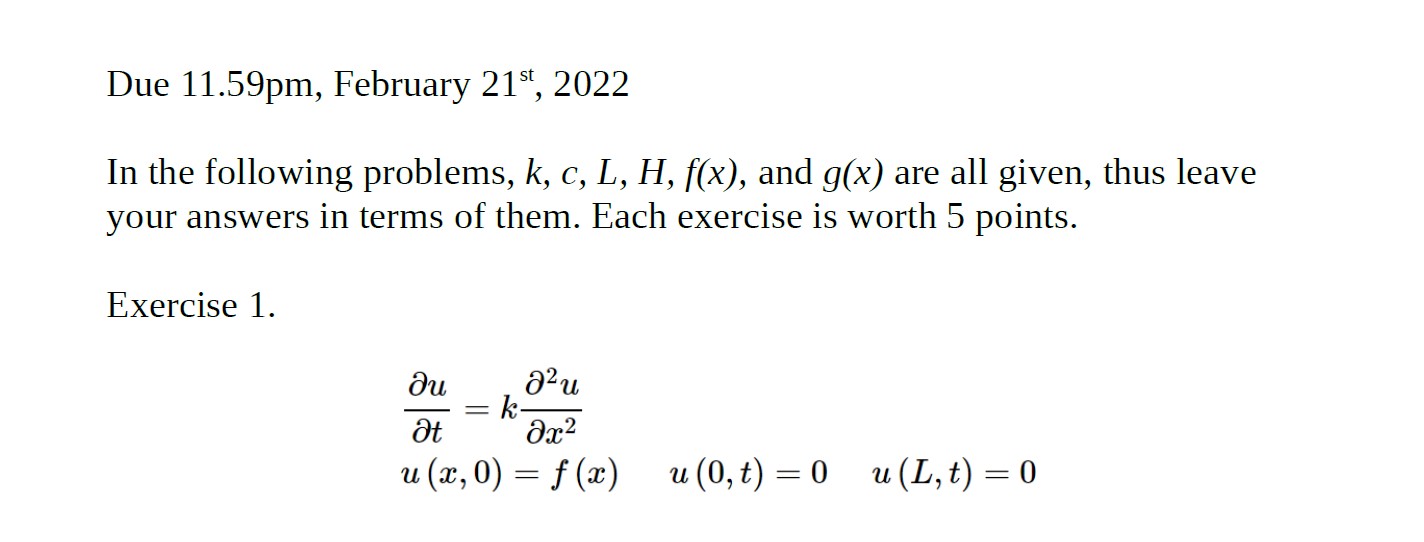 Solved Due 11.59pm, February 21st, 2022 In the following | Chegg.com