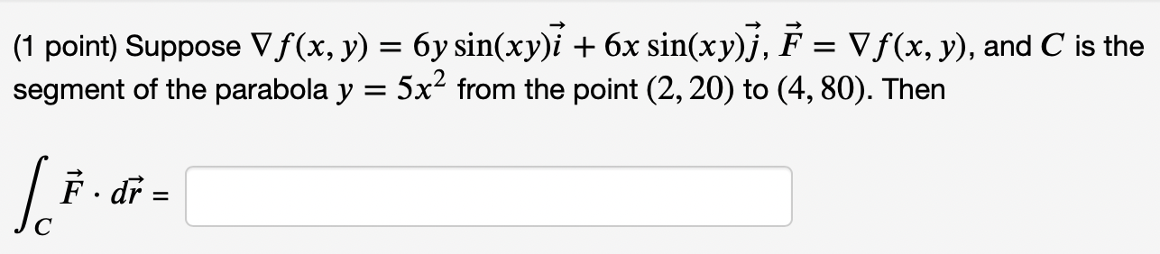 Solved (1 point) Suppose | Chegg.com