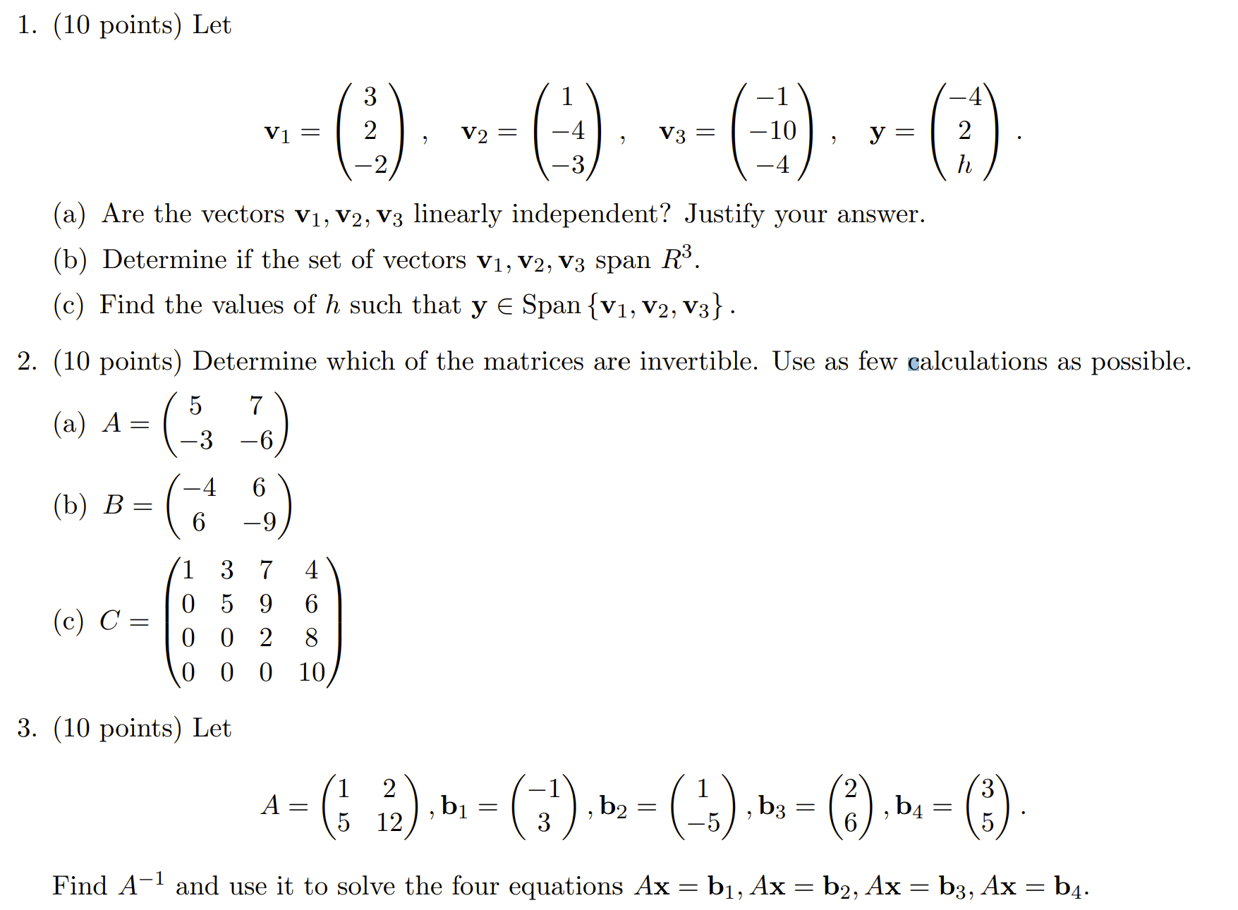 Solved 1. (10 points) Let | Chegg.com