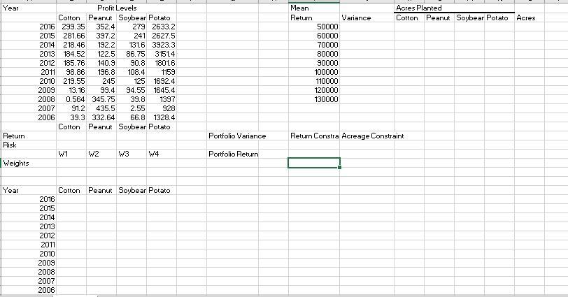 Use this spreadsheet to complete the Mean/Return | Chegg.com