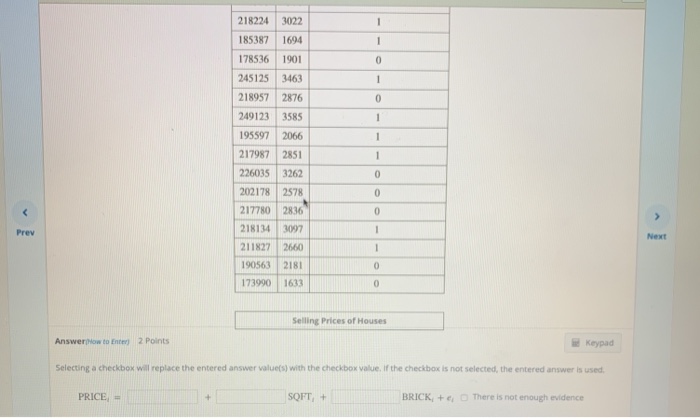 Solved Suppose the following data were collected relating | Chegg.com