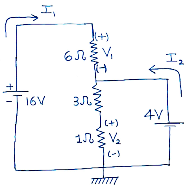 Solved A) Find the voltages of V1 and V2 and current of I1 | Chegg.com