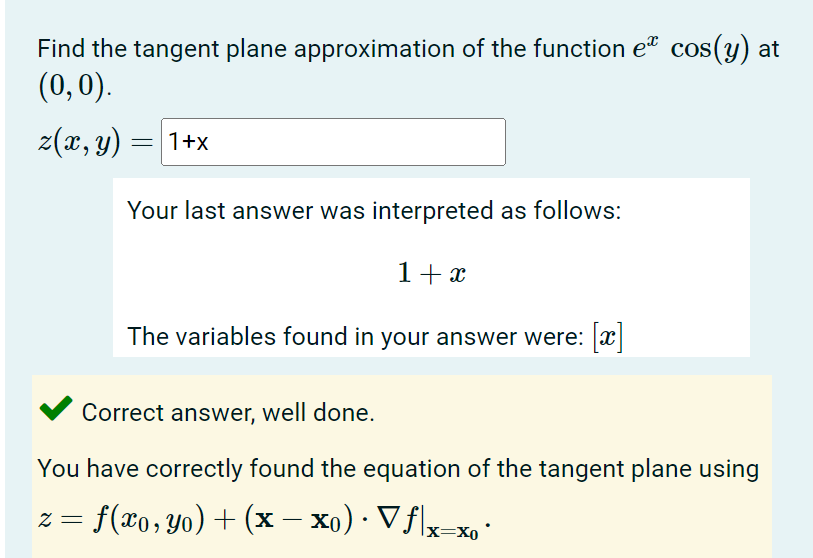 Solved Find the tangent plane approximation of the function | Chegg.com