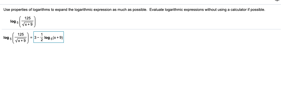 Solved Use properties of logarithms to expand the | Chegg.com