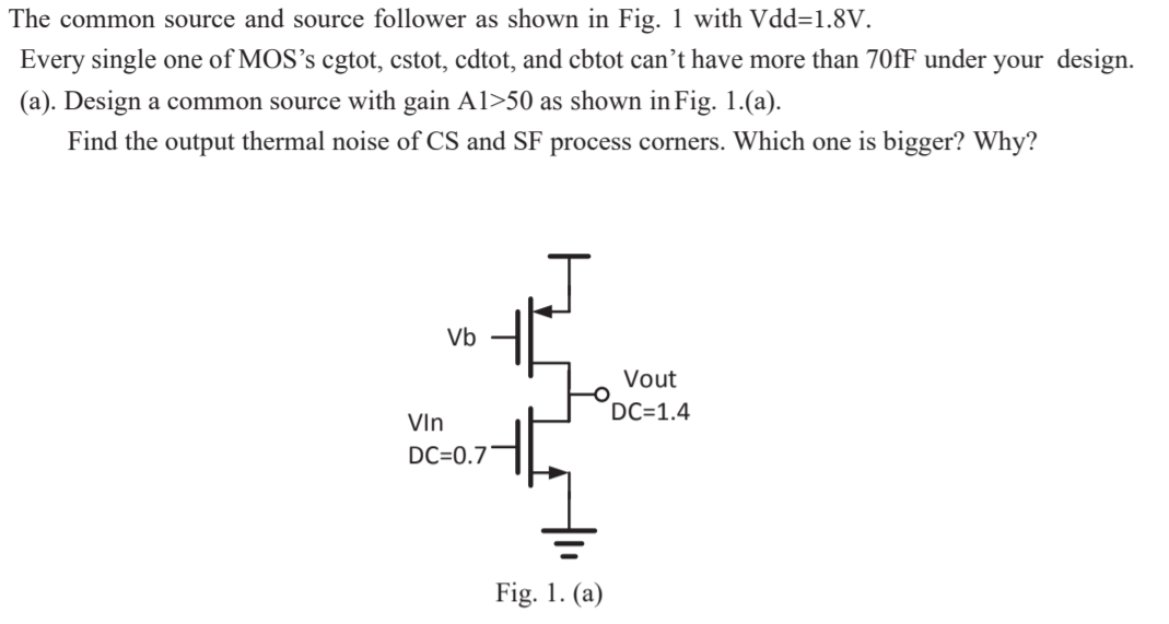 Solved The common source and source follower as shown in | Chegg.com