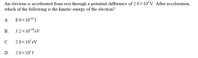 Solved An ﻿electron is ﻿accelerated from rest through a | Chegg.com