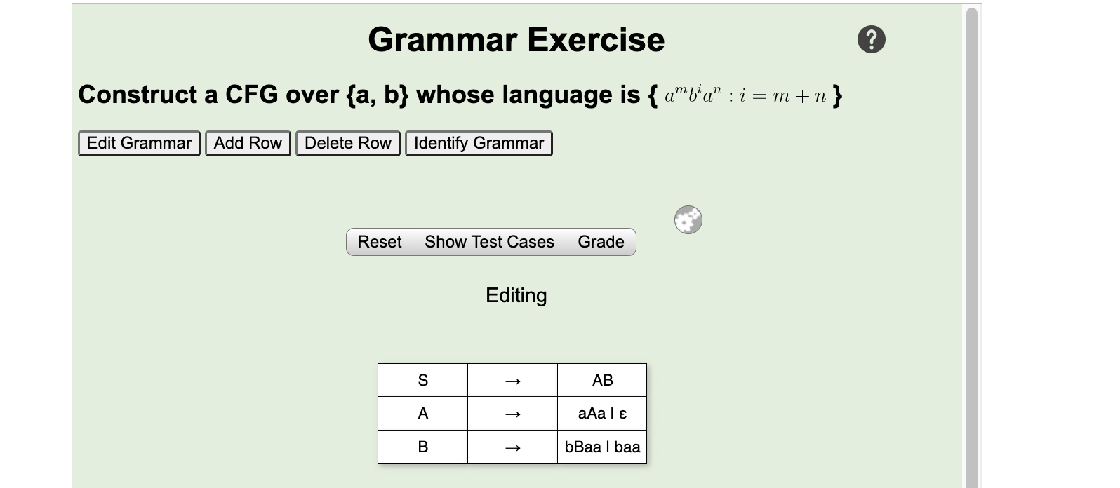 Solved Construct a CFG over {a,b} whose language is | Chegg.com