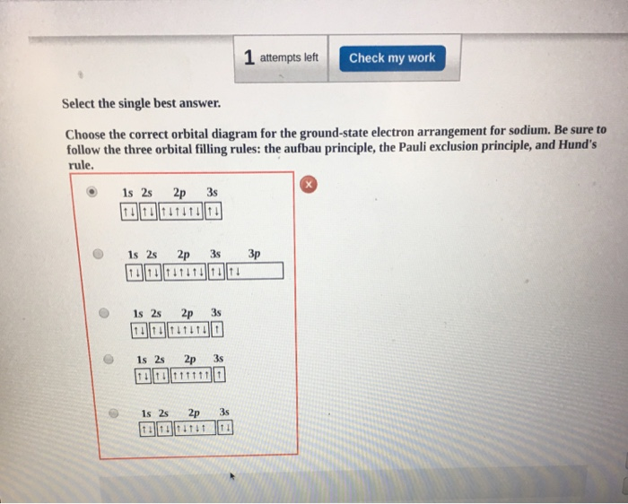 Solved 1 attempts left Check my work Select the single best | Chegg.com