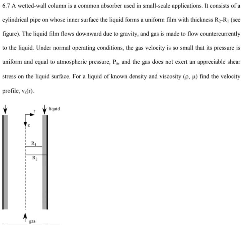 Solved A wetted-wall column is a common absorber used in | Chegg.com