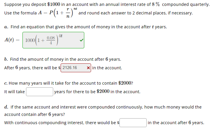 Solved Suppose you deposit $1000 in an account with an | Chegg.com Solved Suppose you deposit $1000 in an account with an | Chegg.com