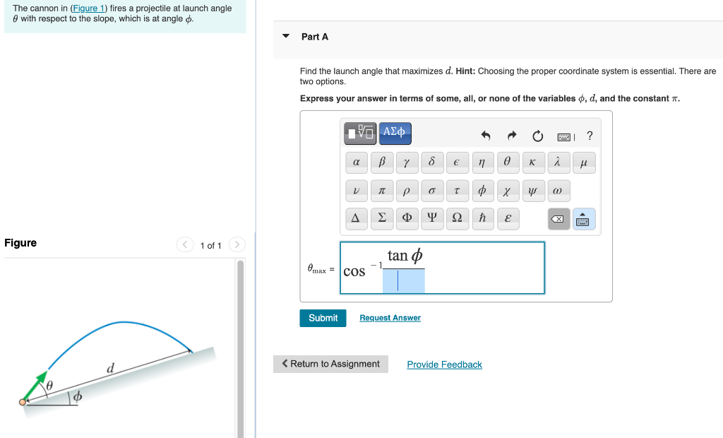 Solved The cannon in (Eigure 1) fires a projectile at launch | Chegg.com