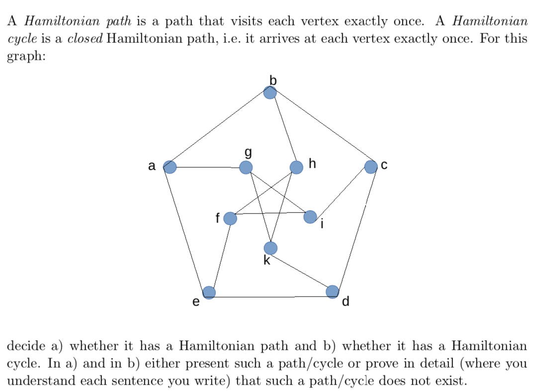 Solved A Hamiltonian path is a path that visits each vertex | Chegg.com