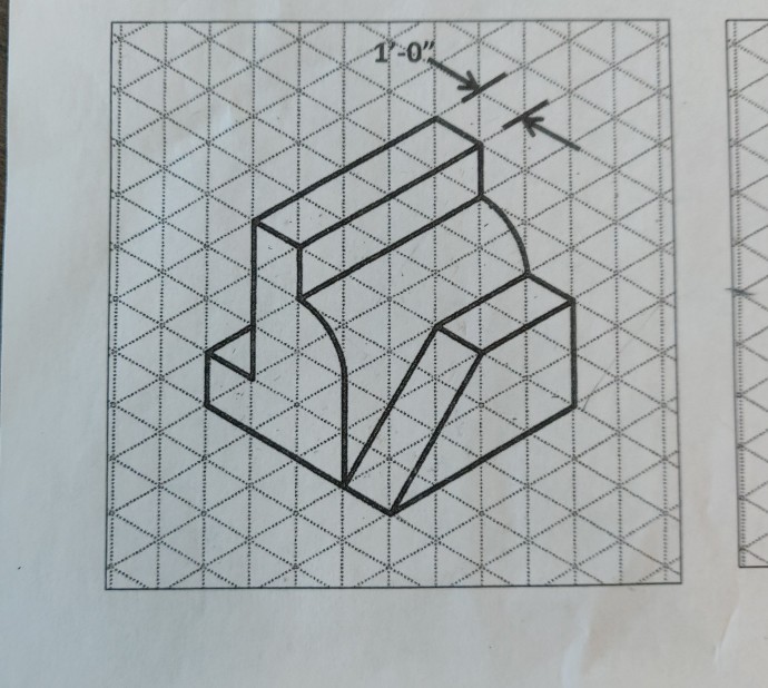 Solved Draw a front view, side view, and top view. | Chegg.com