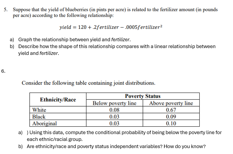 Solved Suppose that the yield of blueberries (in pints per | Chegg.com