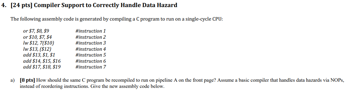 Problems 4,5,6 use the pipelines below. All three | Chegg.com