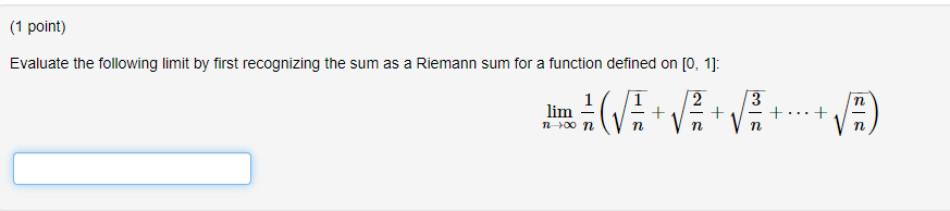 Solved Evaluate the following limit by first recognizing the | Chegg.com Solved Evaluate the following limit by first recognizing the | Chegg.com