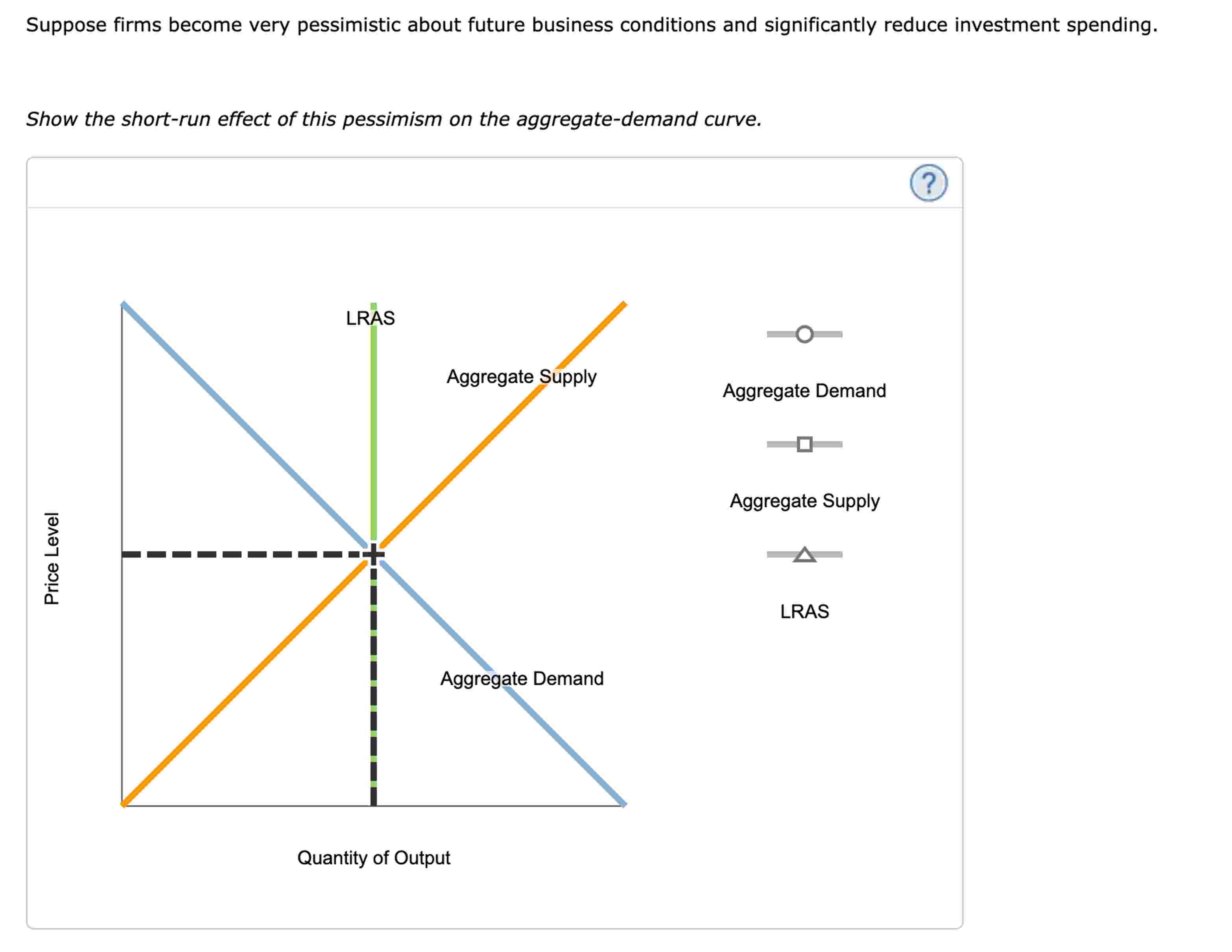 Solved Suppose firms become very pessimistic about future | Chegg.com