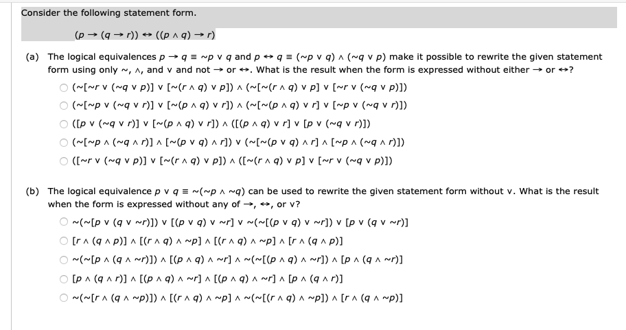 Solved Consider the following statement form. | Chegg.com