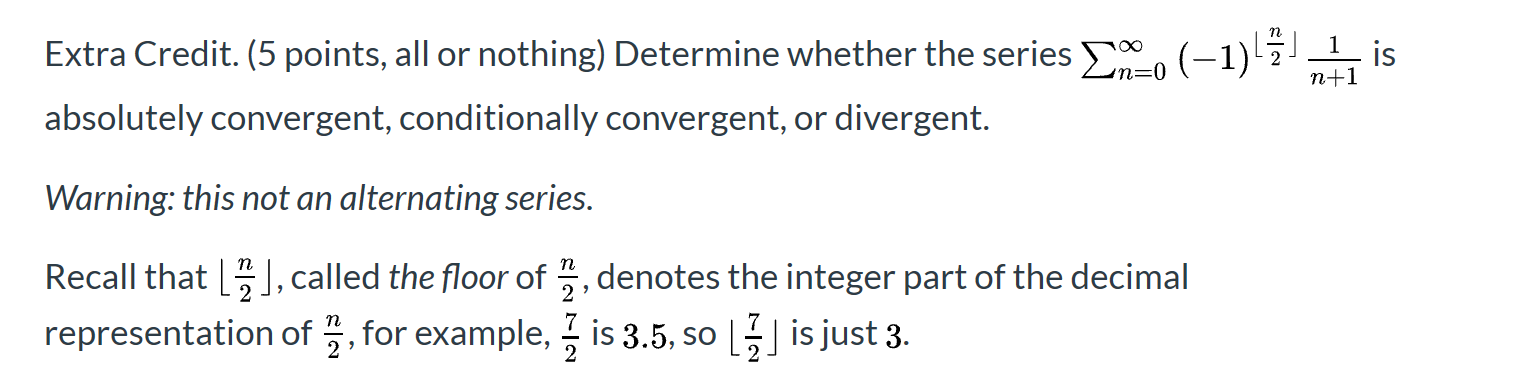 Solved Extra Credit. (5 points, all or nothing) Determine | Chegg.com