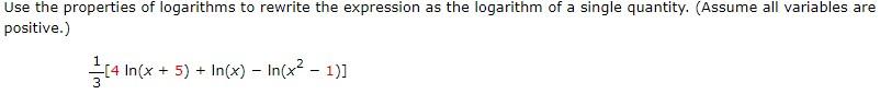 Solved Use the properties of logarithms to rewrite the | Chegg.com