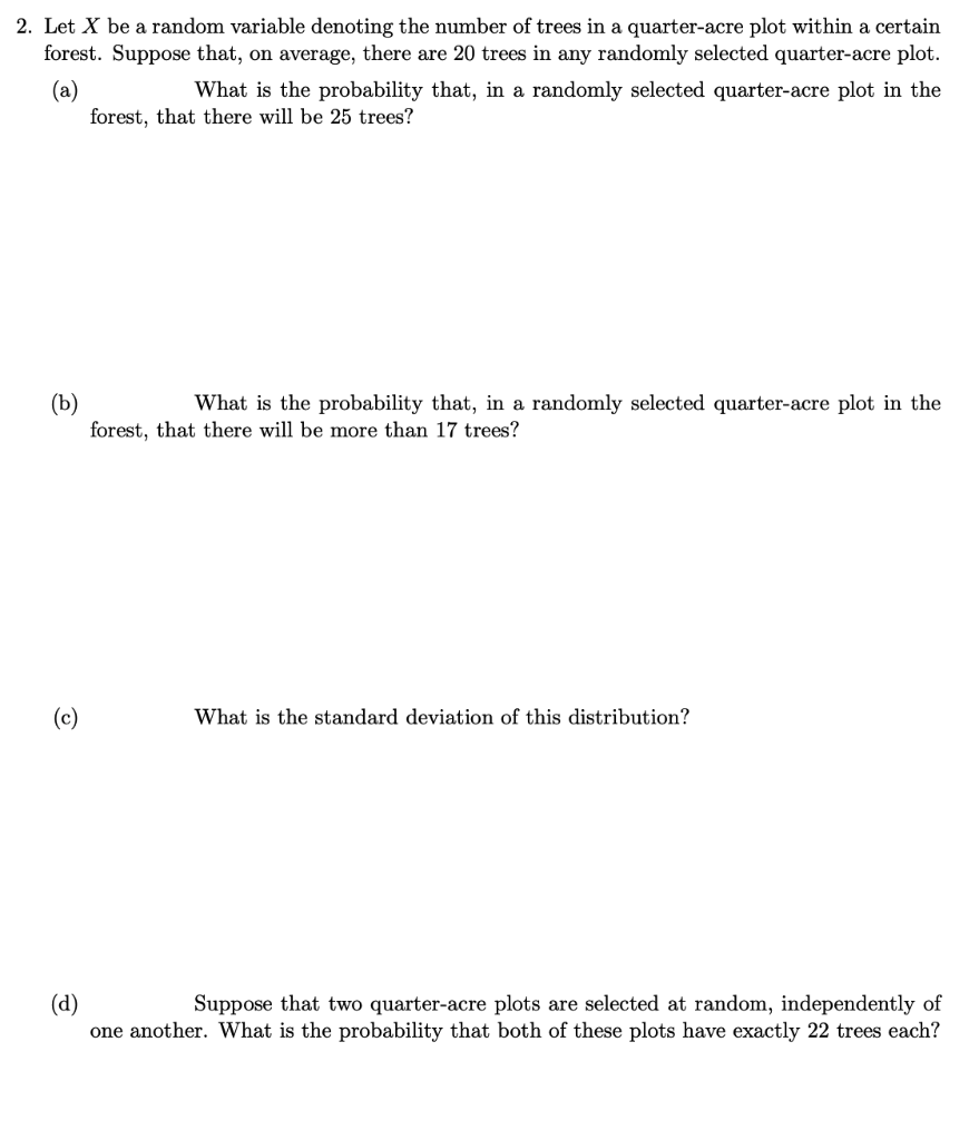 Solved 2. Let X be a random variable denoting the number of | Chegg.com
