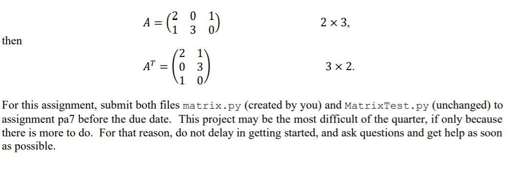 Solved In this assignment you will write a Python class | Chegg.com