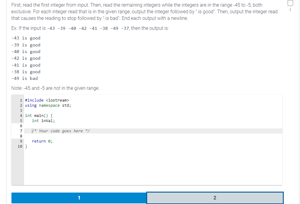 Solved First Read The First Integer From Input Then Read Chegg