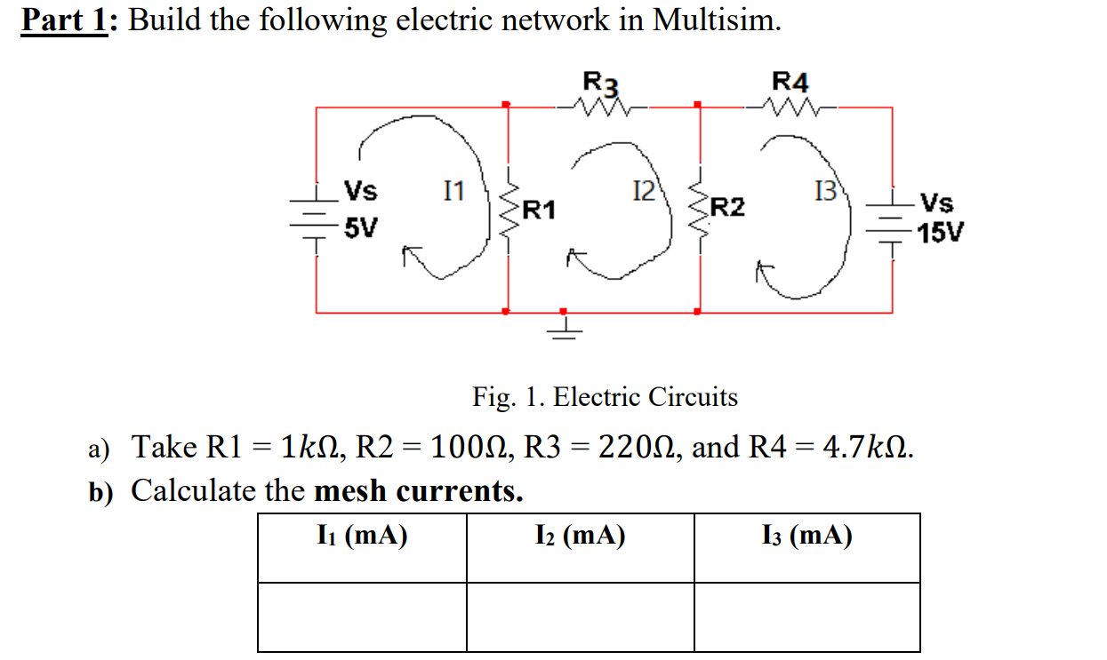 Solved Part 1: Build the following electric network in | Chegg.com