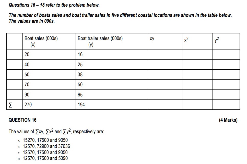Solved Questions 16 - 18 ﻿refer to the problem below.The | Chegg.com