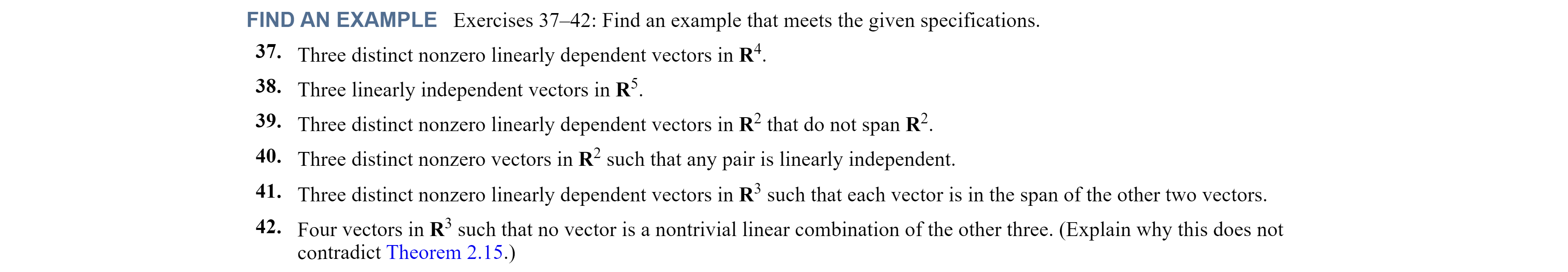Solved FIND AN EXAMPLE Exercises 37-42: Find an example that | Chegg.com