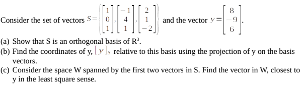 Solved Consider the set of vectors | Chegg.com