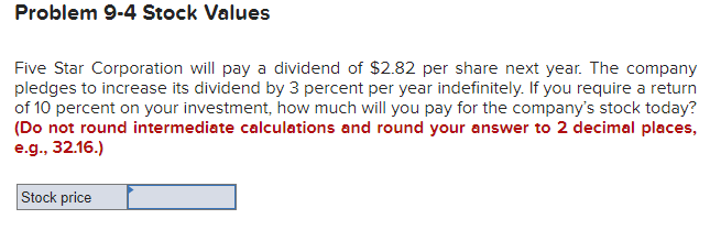 Solved Five Star Corporation will pay a dividend of \\( \\$ | Chegg.com