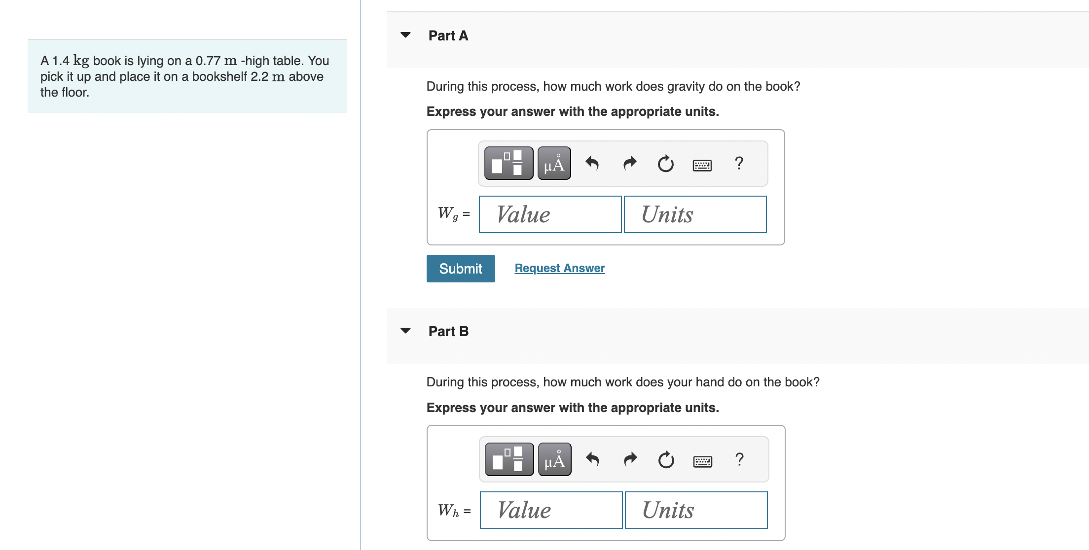 Solved A 1.4kg ﻿book is lying on a 0.77m-high table. Youpick | Chegg.com