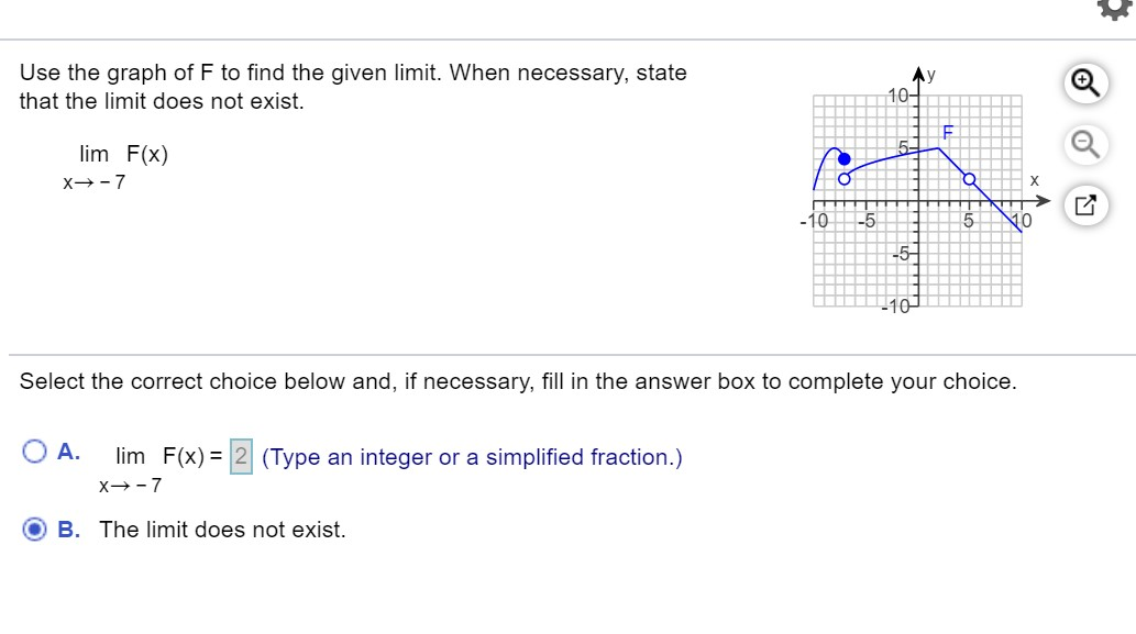 Solved Use the graph of F to find the given limit. When | Chegg.com