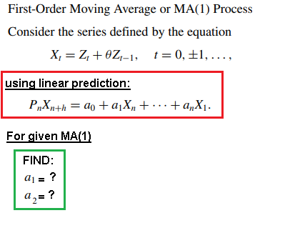 Solved First-Order Moving Average or MA(1) Process Consider | Chegg.com