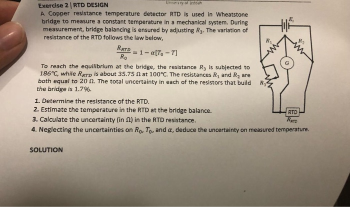 Univers ty of irdeah Exercise 2 |RTD DESIGN A Copper | Chegg.com