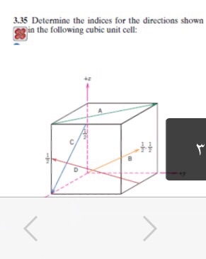 Solved Determine the indices for the directions shown in the | Chegg.com