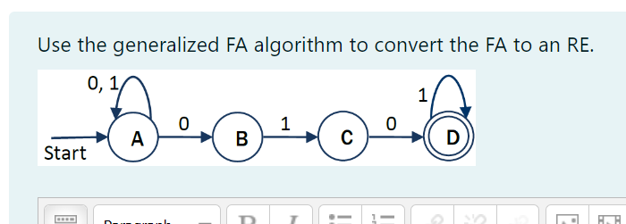 Solved Use the generalized FA algorithm to convert the FA to | Chegg.com