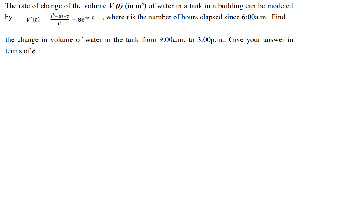 Solved The rate of change of the volume \\( | Chegg.com