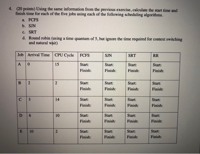  Solved 4 20 Points Using Information Previous Exercise Calculate