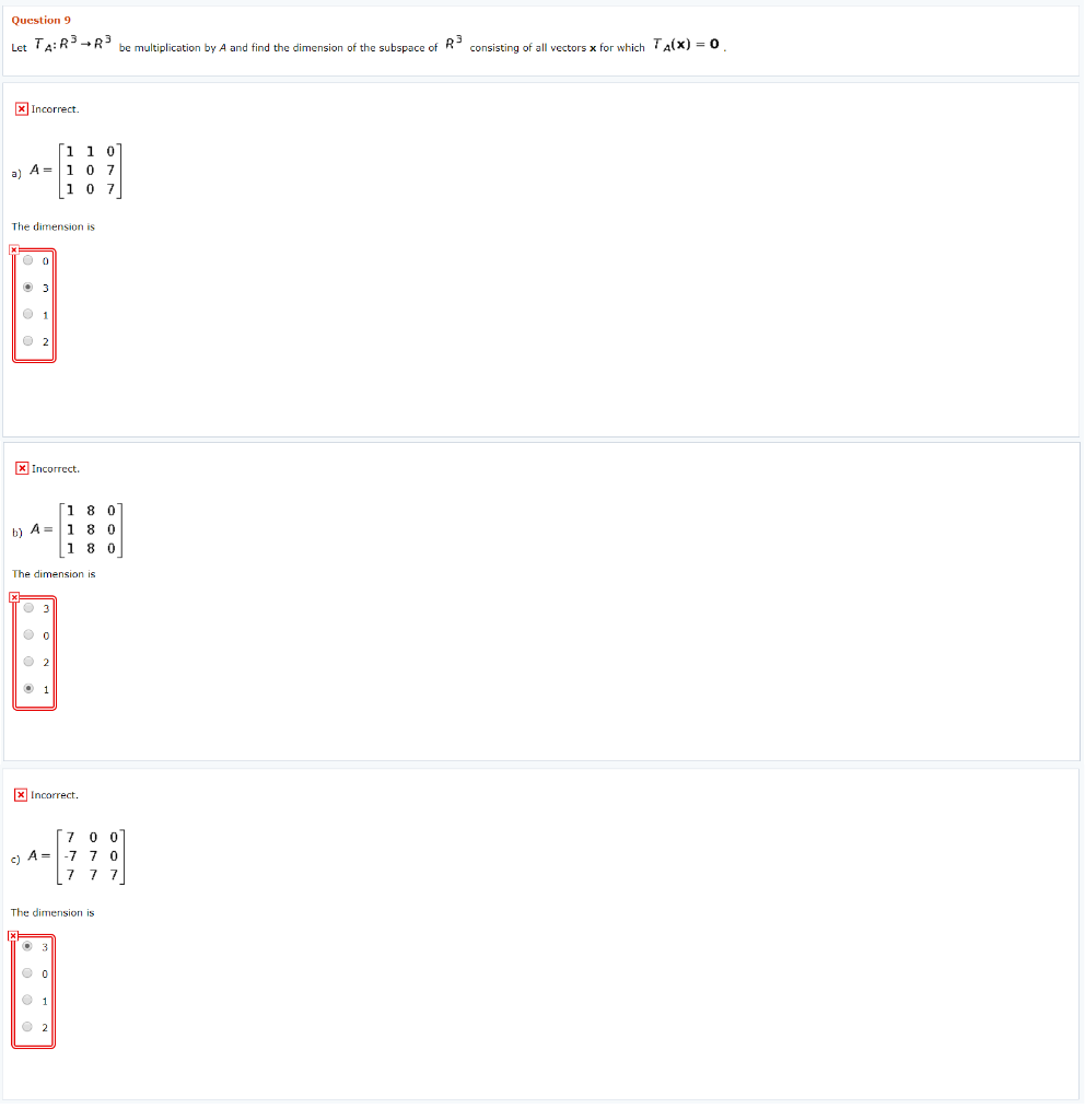 Solved Let TA: R3 -> R3 e multiplication by A and find the | Chegg.com