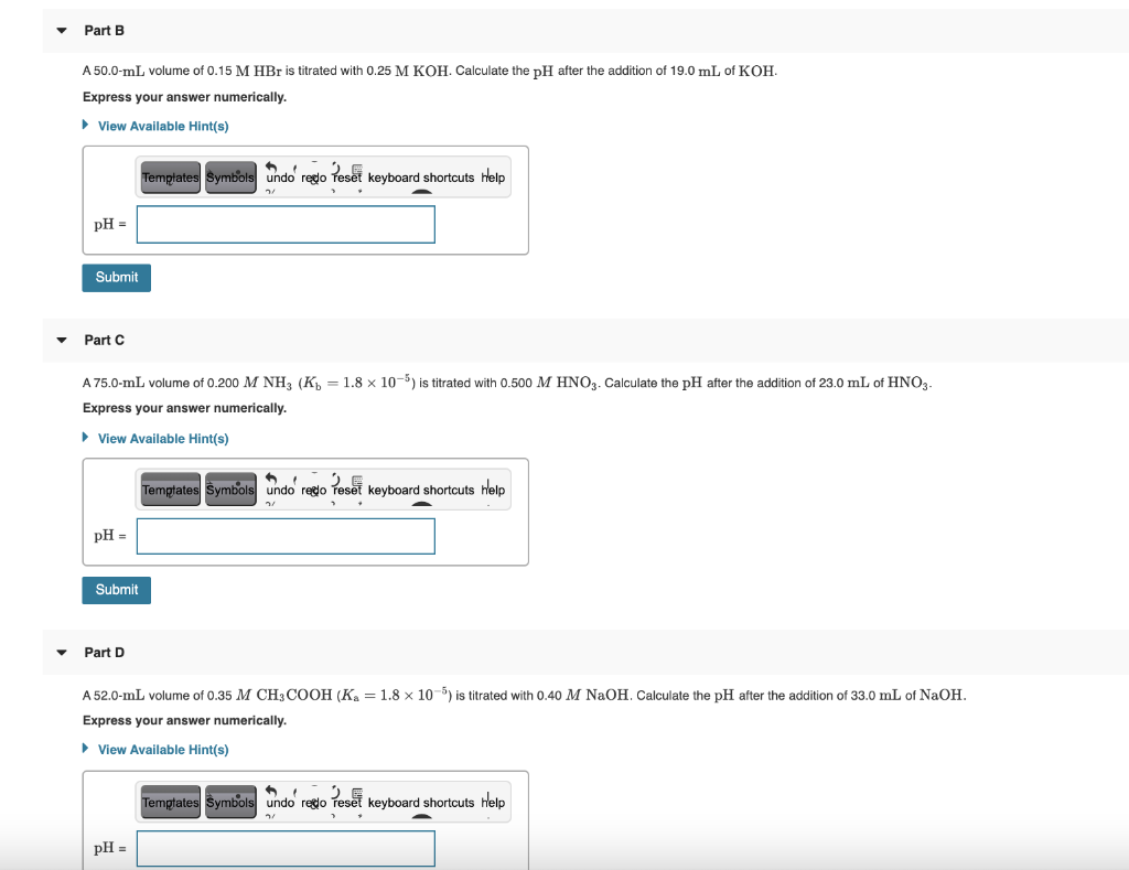 Solved Part A Identify each type of titration curve. Note | Chegg.com