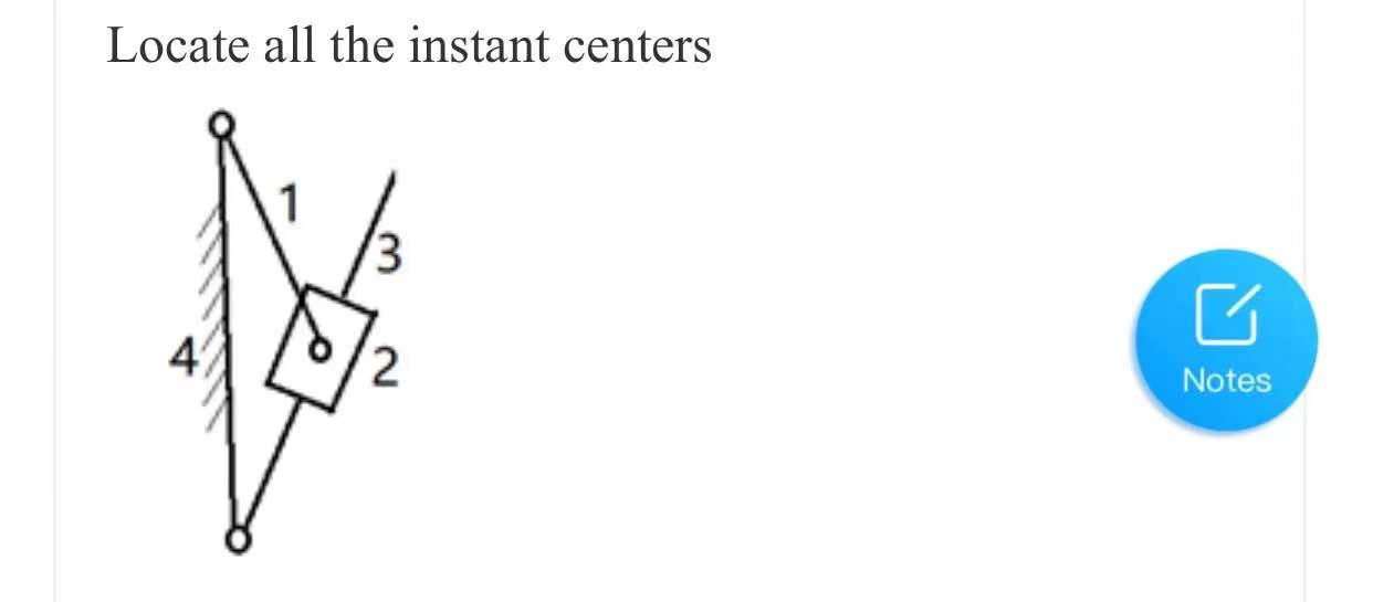 Solved Locate all the instant centers 3 Notes | Chegg.com