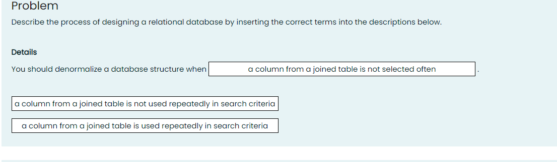 Solved Describe the process of designing a relational | Chegg.com