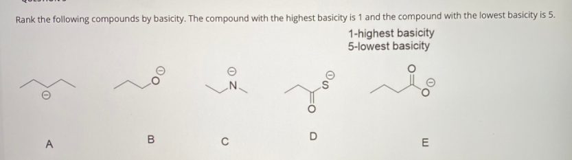 Solved Rank the following compounds by basicity. The | Chegg.com