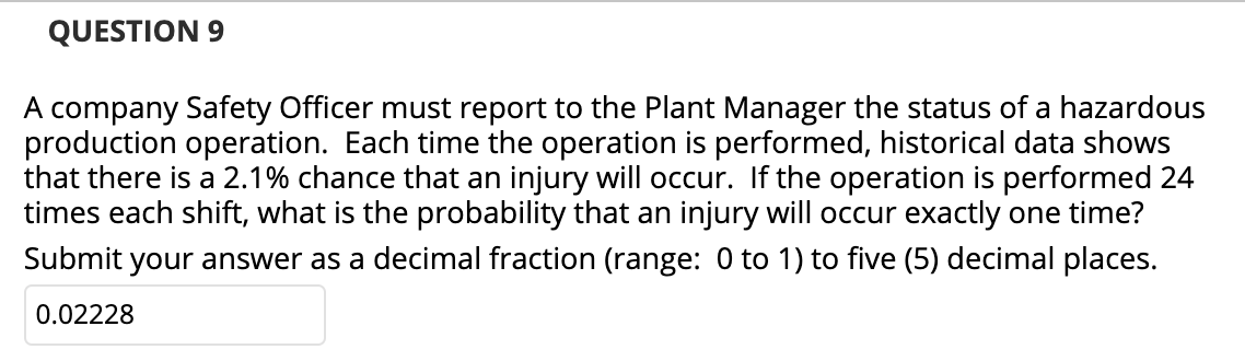 Solved QUESTION 9 A company Safety Officer must report to | Chegg.com