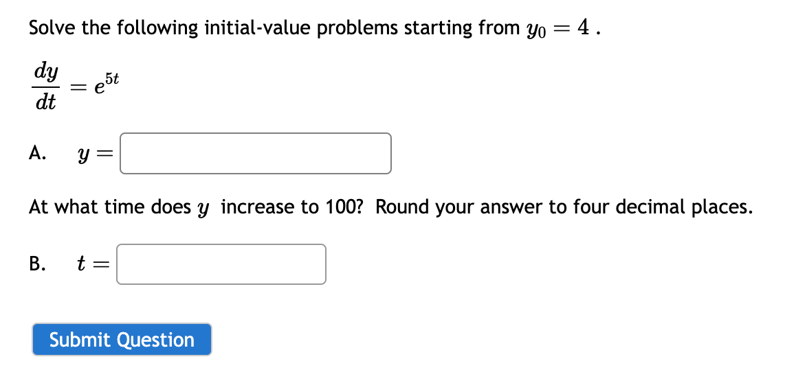 Solved Solve the following initial-value problems starting | Chegg.com